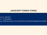 What Is Javascript String Format Scaler Topics