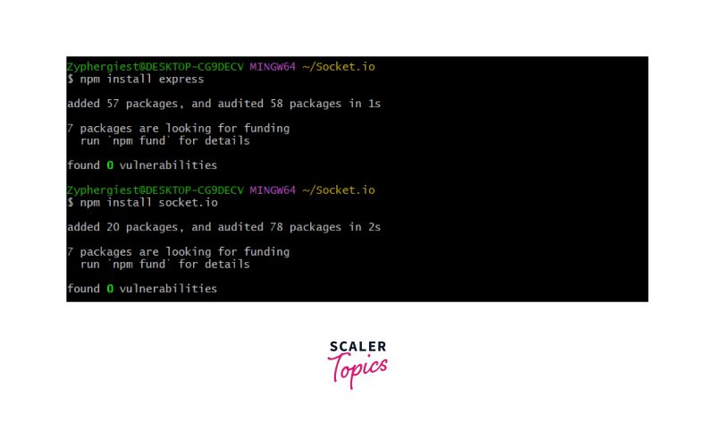 Socket.io in NodeJS - Scaler Topics