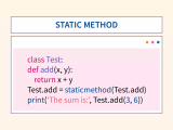 Python Staticmethod Scaler Topics