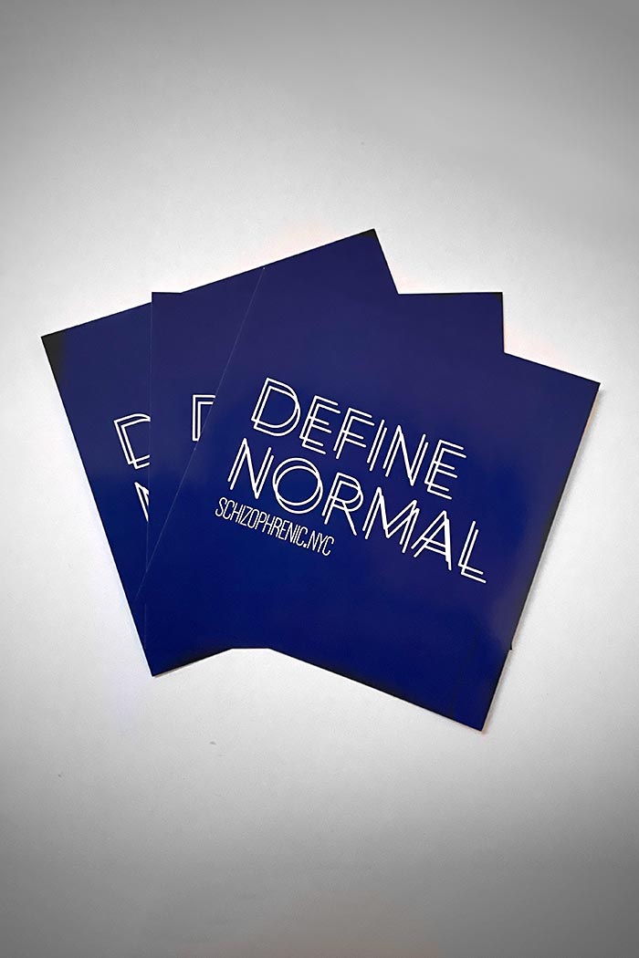 Define Normal Stickers Mental Health Stickers | Schizophrenic.NYC ...