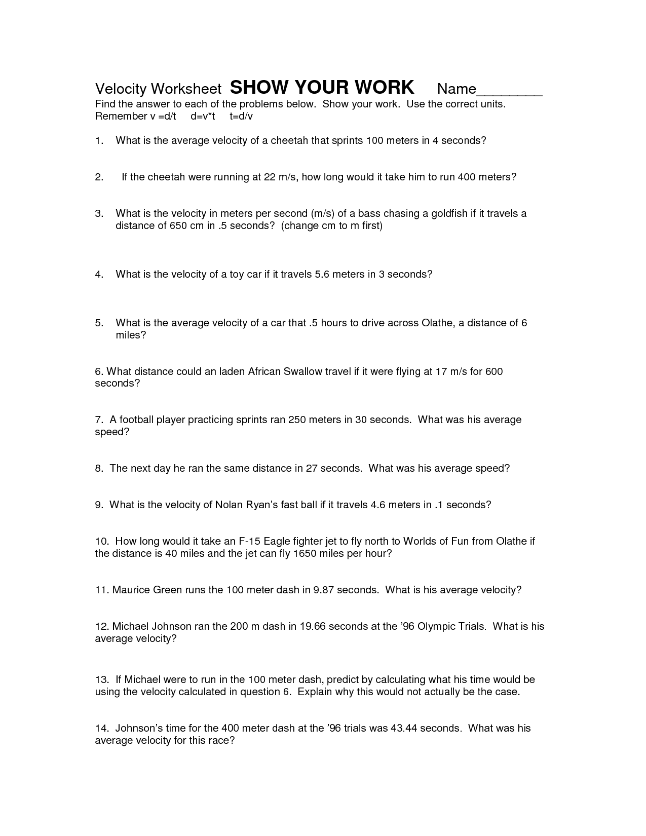 Physical Science Speed And Velocity Worksheet Scienceworksheets physical-science-speed-and-velocity-worksheet-scienceworksheets