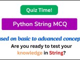 30 Python String Quiz Mcq Questions Scientech Easy