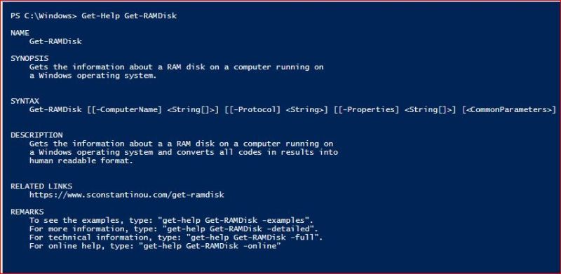 Get-RAMDisk - Stephanos Constantinou Blog