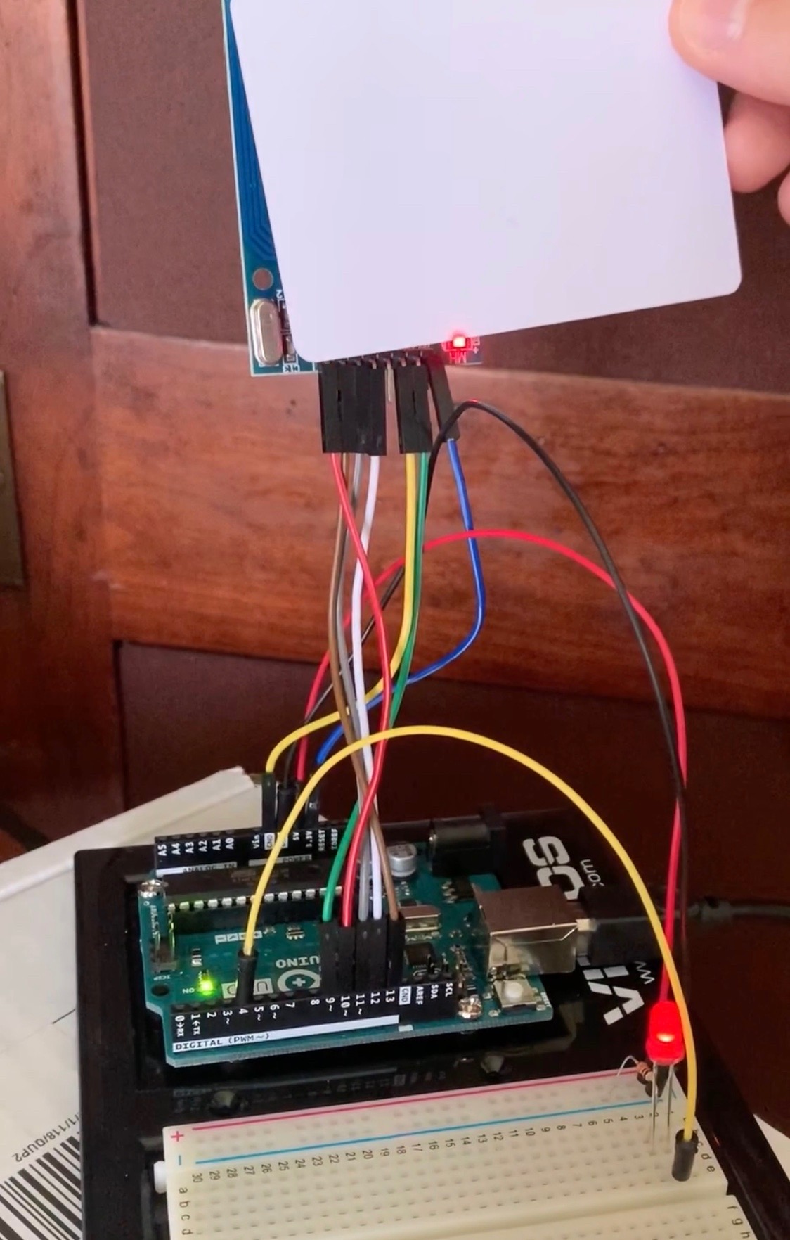 Using an RFID sensor to blink an LED light – SENSING THE CITY