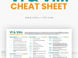 Vi And Vim Quick References A One Page Cheat Sheet