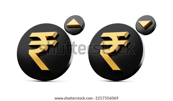 Premium Psd Set Of Indian Rupee Symbol Increase And Decrease Icon - Premium Abstract Design Gallery - High Resolution