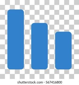Cobalt Bar Chart Decrease Interface Icon Vector Premium Ai Generated - Full HD Ocean Designs for Desktop