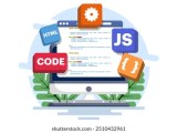 Computer Programming Concept Java Html Symbols Stock Vector Royalty