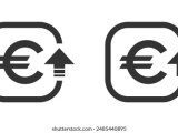 Cost Reduction Euro Decrease Flat Vector Stock Vector Royalty Free