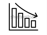 Decrease Chart Icon Vector Graphic Illustration Stock Vector Royalty