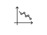 Decrease Diagram Line Icon Falling Graph Stock Vector Royalty Free