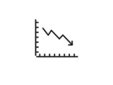 Decrease Diagram Line Icon Falling Graph Stock Vector Royalty Free