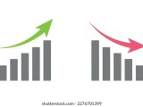 Decrease Increase Bar Graph Icon Vector Stock Vector Royalty Free