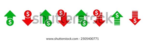 Premium Vector Earning Money Increase Decrease Black Icon Arrow - Ocean Design Collection - Ultra HD Quality