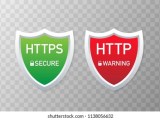 Http Https Protocols Safe Secure Wev Stock Vector Royalty Free