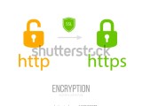 Http Https Protocols Safe Secure Wev Stock Vector Royalty Free