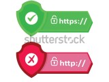 Http Https Protocols Safe Web Surfing Stock Vector Royalty Free