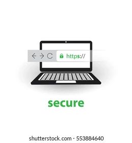 Https Protocol Safe And Secure Browsing On Mobile Computer Stock - Mobile Geometric Pictures for Desktop