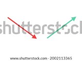 Increase Decrease Arrows Sign Set Growth Stock Vector Royalty Free
