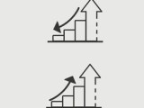 Increase Decrease Graph Bar Vector Icon Stock Vector Royalty Free