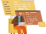 Programmer Engineering Coding Coder Programmers Working Stock Vector