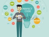 Programmer Process Coding Idea Programming Concept Stock Vector