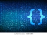 Programming Code Coding Hacker Background Programming Stock Vector