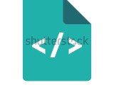 Programming Code File Source Code Vector Stock Vector Royalty Free