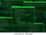 Programming Computer Code Abstract Visualization Coding Stock Vector