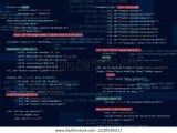 Programming Computer Code Abstract Visualization Coding Stock Vector