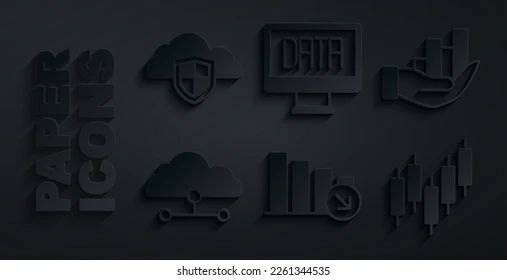 Set Calculator Financial Growth Decrease Pie Vector Image - Gradient Wallpaper Collection - High Resolution Quality