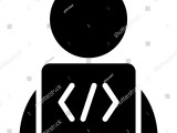 Developer Programmer Coder Person Coding Develop Stock Vector Royalty