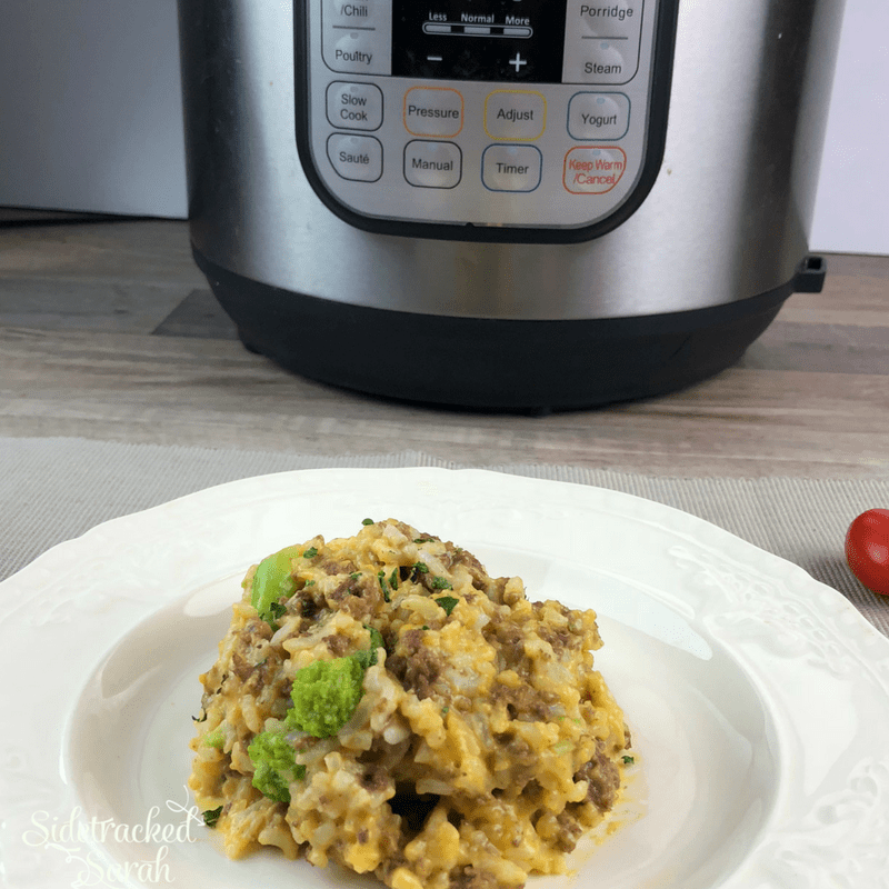 Instant Pot Beef & Broccoli Rice | Sidetracked Sarah