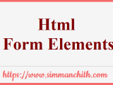 Html Form Elements Simmanchith