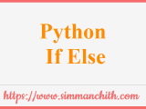 Python If Else Simmanchith