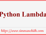 Python Lambda Simmanchith