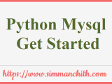 Python Mysql Get Started Simmanchith