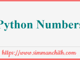 Python Numbers Simmanchith