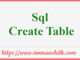 Sql Create Table Statement Simmanchith