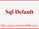 Sql Default Constraint Insert Default Value Simmanchith