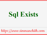 Sql Exists Operator Simmanchith