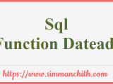 Sql Dateadd Date Add Functions Simmanchith
