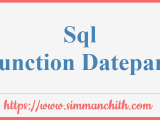 Sql Datepart Extract Functions Simmanchith