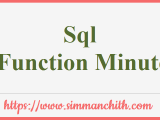 Sql Minute Datepart Extract Function Simmanchith