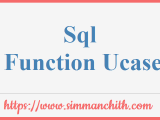 Sql Ucase Upper Function Simmanchith