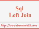 Sql Left Outer Join Query Simmanchith