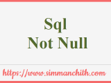 Sql Notnull Not Null Value Constraint Simmanchith