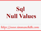 Sql Null Values And Isnull Function Simmanchith