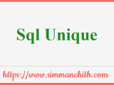 Sql Unique Key Constraint Simmanchith