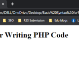 How To Start Php With Basic Coding Scripts Infotechsite